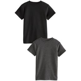 next Shirt Jungen Gr&ouml;&szlig;e 164 graumeliert / schwarz