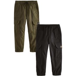 next Hose Jungen Gr&ouml;&szlig;e 104 oliv / schwarz
