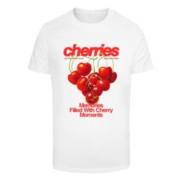 Mister Tee T-Shirt 'Cherry Moments' Herren Gr&ouml;&szlig;e XL gr&uuml;n / rot / wei&szlig;