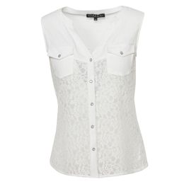 Koroshi Bluse Damen Gr&ouml;&szlig;e M wei&szlig;