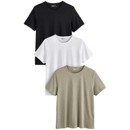 next T-Shirt Damen Gr&ouml;&szlig;e L taupe / schwarz / wei&szlig;