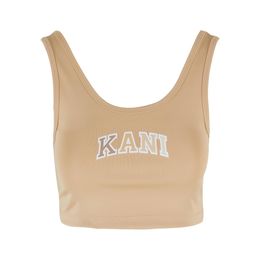 Karl Kani Top Damen Gr&ouml;&szlig;e XL beige / wei&szlig;