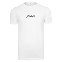 Mister Tee Shirt 'Peace Wording' Herren Gr&ouml;&szlig;e S schwarz / wei&szlig;