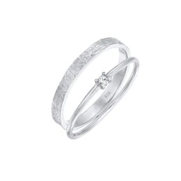 Elli Ring Damen Gr&ouml;&szlig;e 56 silber / transparent