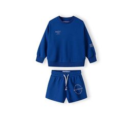 MINOTI Jogginganzug M&auml;dchen Gr&ouml;&szlig;e 98/104 blau / wei&szlig;