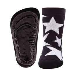 Ewers Stoppersocken 'Sterne' Jungen Gr&ouml;&szlig;e 31/34 schwarz / offwhite