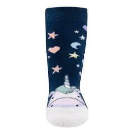 Ewers Stoppersocken 'Einhorn' M&auml;dchen Gr&ouml;&szlig;e 29/30 pastellblau / dunkelblau / pastelllila