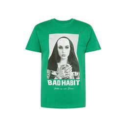 Mister Tee T-Shirt 'Bad Habit' Herren Gr&ouml;&szlig;e M gr&uuml;n / schwarz / wei&szlig;
