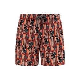 Shiwi Board Shorts 'catch of the day 4-way stretch' Herren Gr&ouml;&szlig;e L dunkelgr&uuml;n / hellorange / altrosa / schwarz