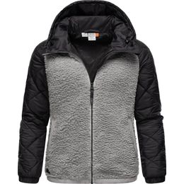 Ragwear Funktionsfleecejacke 'Leeloo' Damen Gr&ouml;&szlig;e 5XL grau / schwarz
