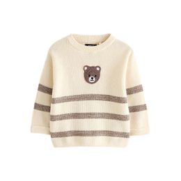 next Pullover 'B&auml;r' Jungen Gr&ouml;&szlig;e 74 beige / braun