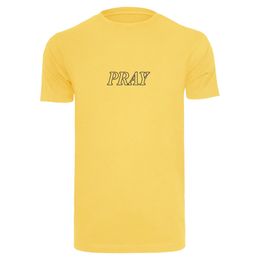 Mister Tee T-Shirt 'Pray Hands' Herren Gr&ouml;&szlig;e S gelb / schwarz