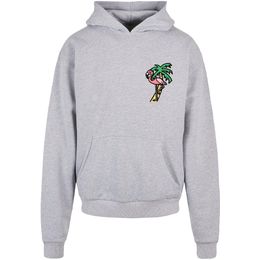 Mister Tee Sweatshirt 'Flamingo' Herren Gr&ouml;&szlig;e XXXL graumeliert / gr&uuml;n / rosa / schwarz