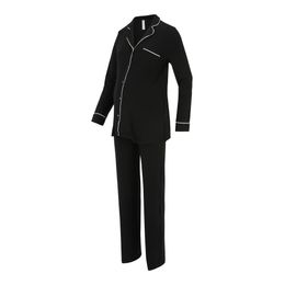 Lindex Maternity Umstand Pyjama Damen Gr&ouml;&szlig;e L schwarz / wei&szlig; Winterkleid
