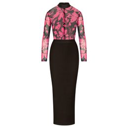 Kraimod Etuikleid Damen Gr&ouml;&szlig;e 36 pink / schwarz Winterkleid