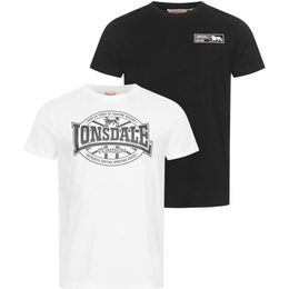 Lonsdale London T-Shirt 'Clonkeen' Herren Gr&ouml;&szlig;e XL schwarz / wei&szlig;