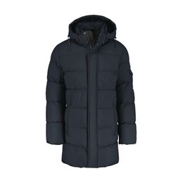 Lerros Herren Winterjacke "Lerros Warm gef&uuml;tterter Steppmantel mit abnehmbarer Kapuze", blau, Gr. L, 100% Polyester, Jacken, Wasser- und