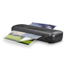 Hama Laminierger&auml;t "Laminator 4in1-Set f&uuml;r DIN A4, 2 Rollen, Tischger&auml;t, schwarz", B/H/L: 33cm x 6cm x 10,6cm, schwarz, Laminierger&auml;te, Mit