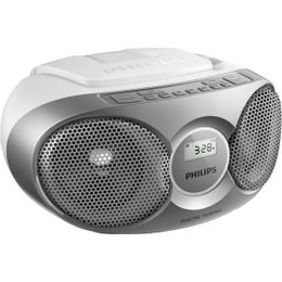 Philips Radio "AZ215S", B:25,2cm H:12,4cm T:23,2cm, silber, Radios