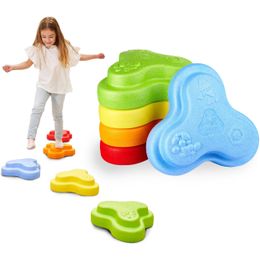 BIG Kinder Balancetrainer "BIG Heppy Rocks, Spielsteine", B/H/L: 29cm x 9cm x 25cm &Oslash;, bunt, Kunststoff, B:29cm H:9cm L:25cm, Balancetrainer, mit drei