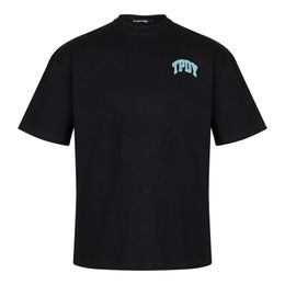 Trueprodigy T-Shirt 'Arin' Herren Gr&ouml;&szlig;e S aqua / schwarz