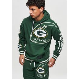 Recovered Herren Kapuzensweatshirt "NFL Packers Go Pack Go", gr&uuml;n, Gr. S, bedruckt, 100% Baumwolle, Sweatshirts, im zeitlosen Design