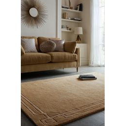 Teppich FLAIR RUGS, B:160cm H:8mm L:230cmnatur, Viskose, Wolle, Wohnzimmer, Teppiche, "Gatsby", mit Bord&uuml;rendesign