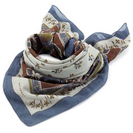 Moismont Unisex-Halstuch floral N&deg; 796, Blau-Braun