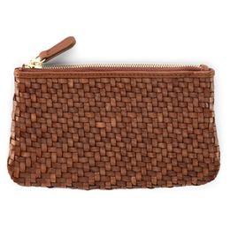 Allan K Damen-Lederclutch geflochten