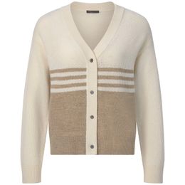 Les Racines du Ciel Damen-Cardigan XL Wei&szlig;-Beige