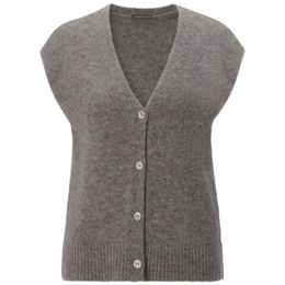 Les Racines du Ciel Damen-Strickweste Alpaka S Taupe