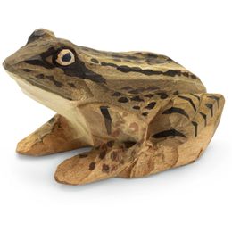Wildlife Garden Moorfrosch Lindenholz handgeschnitzt