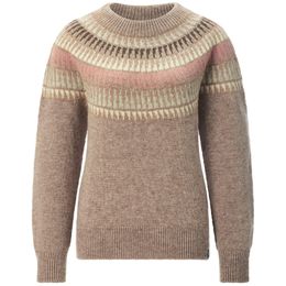 Rauma Ullvarefabrikk Damen-Rundhalspullover S Beige-Ros&eacute;