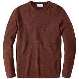 armedangels Herren-Strickpullover Baumwolle L Rotbraun