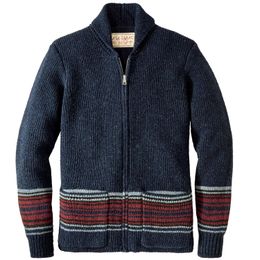 Maglificio GRP Herren-Strickjacke Folk S Blau