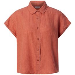Knowledge Cotton Apparel Damenbluse Kurzarm M Orange