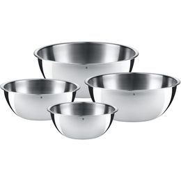 WMF Sch&uuml;ssel "Set Gourmet (&Oslash; 16/18/22/24 cm), 360 Sch&uuml;ttrand, tropffreies Ausgie&szlig;en", silber, Sch&uuml;sseln, vielseitig, stapelbar, platzsparende