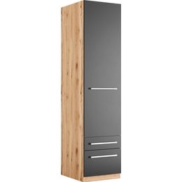 Kleiderschrank Priess, B:48cm H:193cm T:54cm, schwarz, Holzwerkstoff, Schlafzimmer, Schr&auml;nke, "Schrank Garderobe W&auml;scheschrank Barcelona in 5
