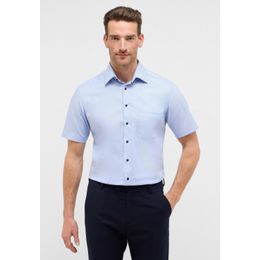 Eterna Herren Kurzarmhemd "MODERN FIT", blau, Gr. 41, 100% Baumwolle, Hemden, NON IRON (b&uuml;gelfrei)