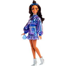 Barbie Kinder Anziehpuppe "Barbie Deluxe Style im blauen Metallic Outfit", bunt, Kunststoff, Puppen