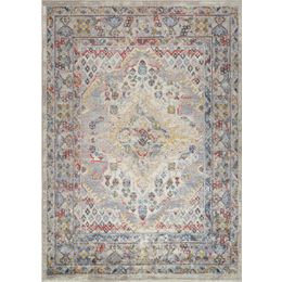 Teppich LIVABLISS, B:200cm H:12mm L:275cm, grau, Kunstfaser, Wohnzimmer, Teppiche, "CASABLANCA", Vintage Orientteppich, Kurzflor Boho