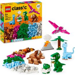 Lego Kinder Konstruktionsspielsteine "Kreative Dinosaurier (11041), Lego Classic", bunt, Kunststoff, Spielbausteine, Made in Europe