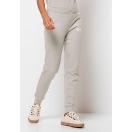 Jack Wolfskin Damen Sweatpants "ESSENTIAL SWEAT PANTS W"winter, pearl, Gr. L, 1. OBERSTOFF 100% BAUMWOLLE (ORGANIC) 2. OBERSTOFF 95% BAUMWOLLE