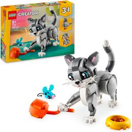 Lego Kinder Konstruktionsspielsteine "Graue Katze (31163), Lego Creator", bunt, Kunststoff, Spielbausteine, Made in Europe