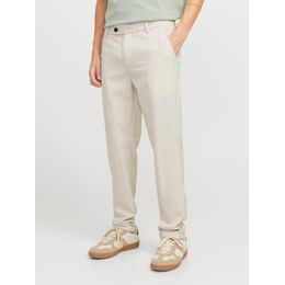 Jack & Jones JACK & JONES Herren Chinos "JPSTMARCO JJCONNOR A", gelb, Gr. 36, unifarben, Web, Obermaterial: 68% Polyester, 28% Viskose, 4% Elasthan, Hosen