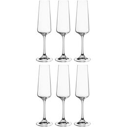 Leonardo Sektglas "Gl&auml;ser-Set PALADINO, 220 ml, 6er-Set", &Oslash; 6,7cm x 23,8cm, 220ml, 6 Stk., transparent, Trinkgef&auml;&szlig;e, sp&uuml;lmaschinengeeignet