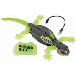 Kinder RC-Tier "Hexbots Wall Crawler Gecko RC", schwarz, B:20cm H:8cm T:33cm, Fernlenkfahrzeuge, mit LED-Augen