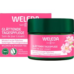 Weleda Damen Gesichtspflege "Weleda Gl&auml;ttende Tagespflege Wildrose & Weisser Tee", 40ml40ml, Hautpflegemittel, sofortiger Feuchtigkeitsboost, f&uuml;r