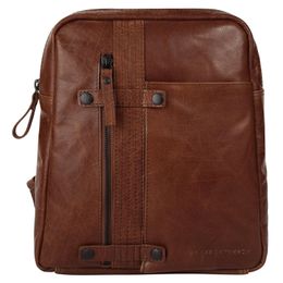SPIKES & SPARROW Cityrucksack, SPIKES & SPARROWcognac, 100% Leder, Rucks&auml;cke, echt Leder