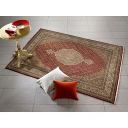 Orientteppich, B:90cm H:5mm L:160cm, rot, OCI DIE TEPPICHMARKE, Seide, Wolle, Teppiche, "Cavari Mahi", hochwertig handgekn&uuml;pft, mit Fransen,